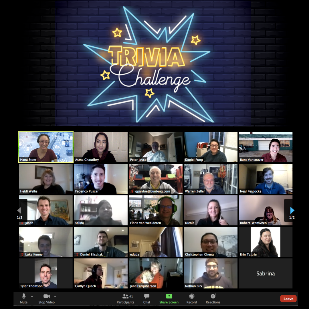 Company Trivia Night - Bunt & Associates: Transportation Planners ...