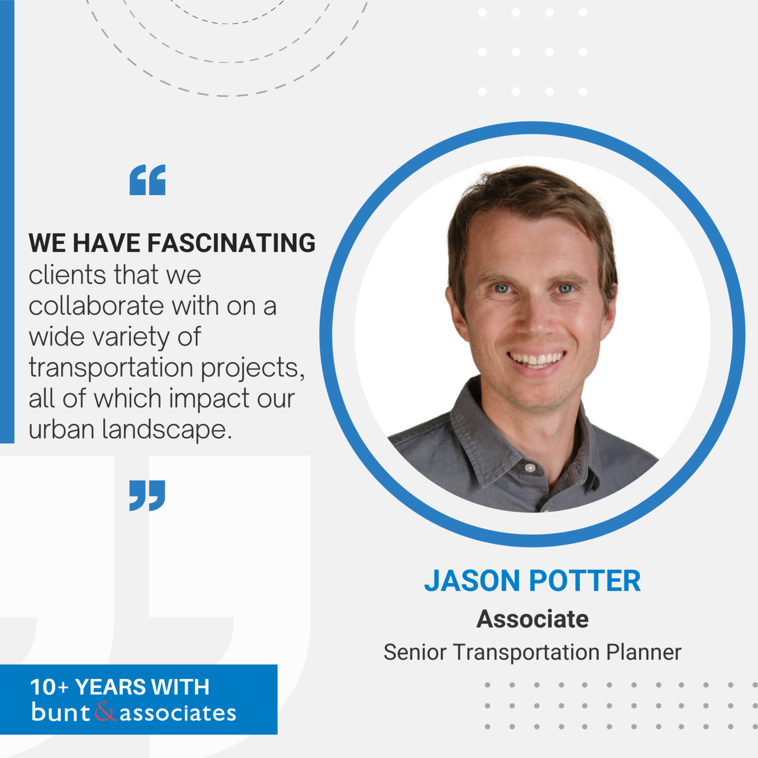 Meet Jason Potter - Bunt & Associates: Transportation Planners & Engineers