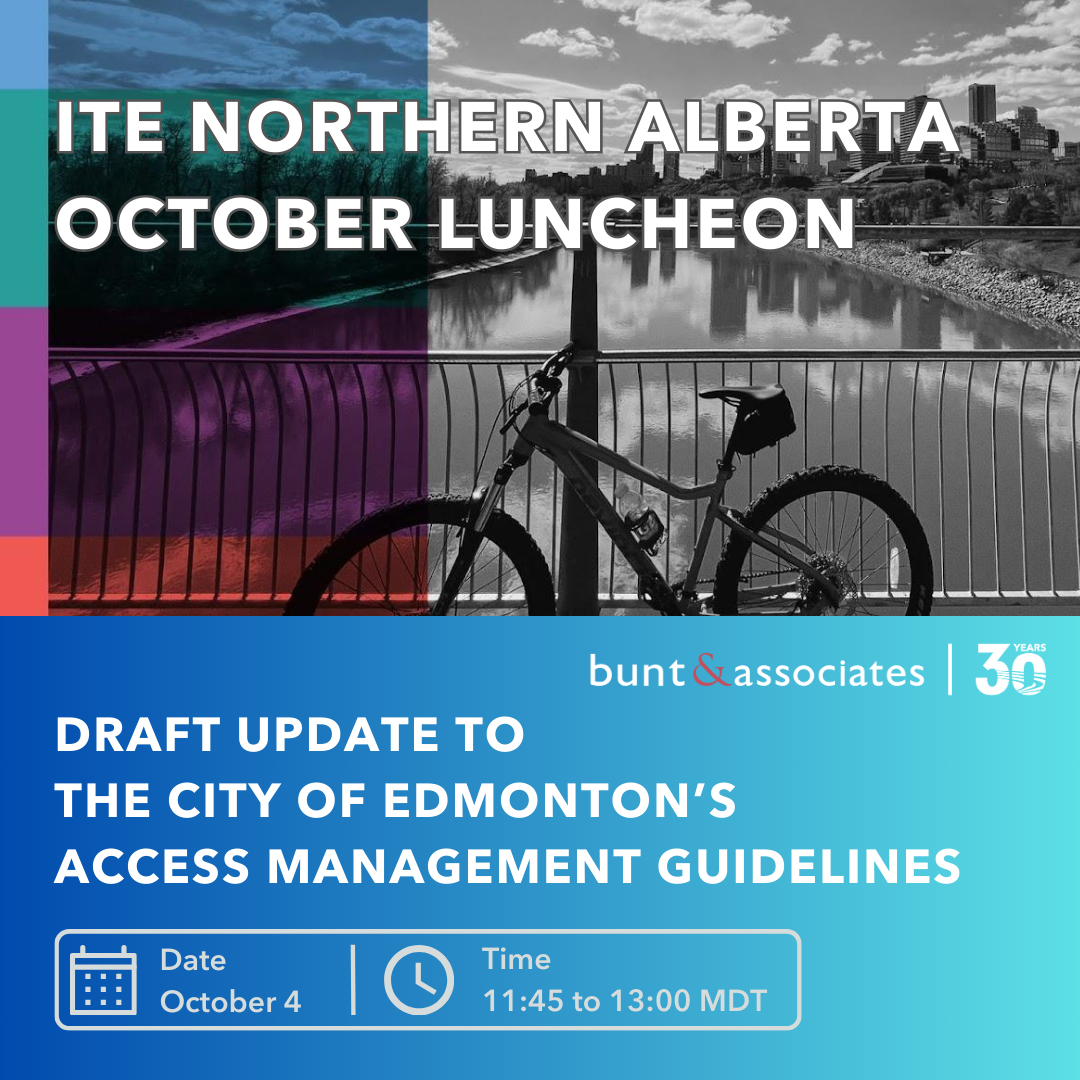 Register Today for ITE Northern Alberta October Luncheon - Bunt ...